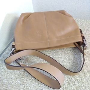 Coach | Bags | Coach Tan Leather Shoulder Bag | Poshmark